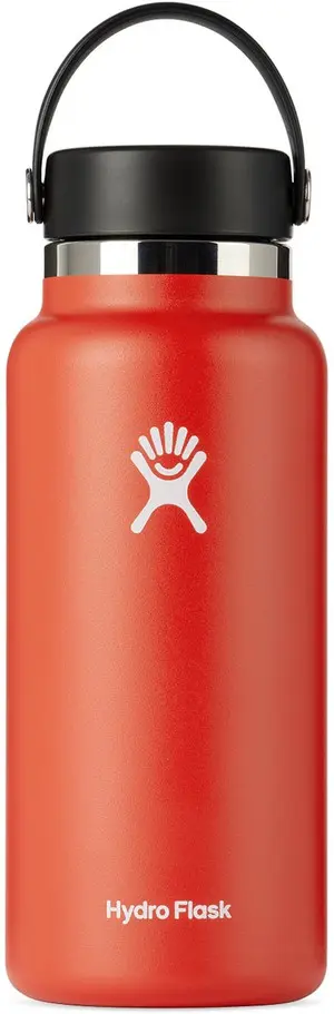 HYDRO FLASK Hydro Flask Red Wide Mouth Bottle, 32 Oz - Goji
