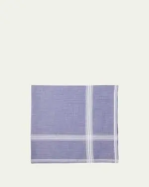 Simonnot Godard Micro-stripe Hankerchief - Navy