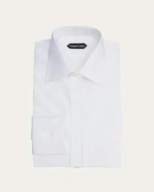 TOM FORD Point Collar Dress Shirt - Wht Sld