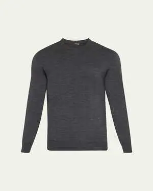 Kiton Wool Crewneck Sweater - Gry