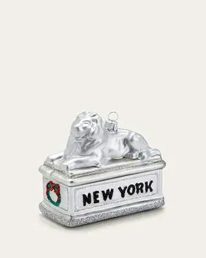 EXCLUSIVE Library Lion Christmas Ornament - Multi