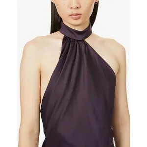 House Of Cb Aida Asymmetric Mini Dress - Night Shade