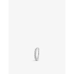 THOMAS SABO Sterling Silver And Zirconia Hoop Earring - White