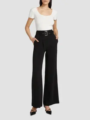 Elie Tahari Belted Wide-leg Trousers