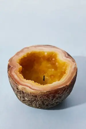 AMETHYST & AMBER CANDLES Crystal Geode Candle
