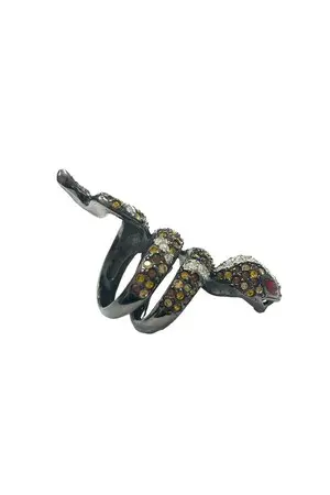 KENNETH JAY LANE Rhinestone Snake Ring