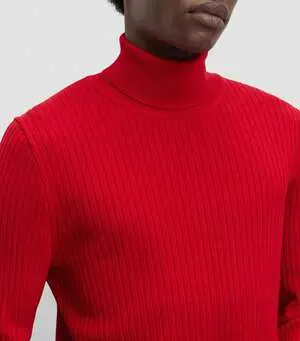 BOSS Wool Rollneck Sweater - Red