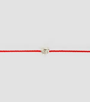 REDLINE White Gold Diamond Heart Charm Bracelet