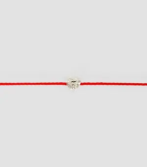 REDLINE White Gold Diamond Heart Charm Bracelet