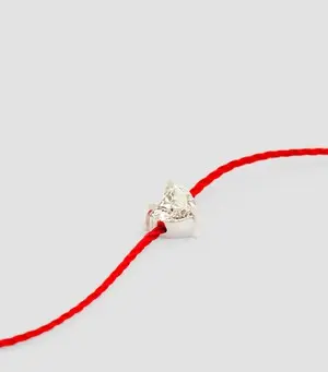 REDLINE White Gold Diamond Heart Charm Bracelet