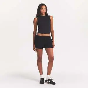 SKIMS Cotton Fleece Shorts - Onyx