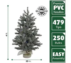FRASER HILL FARM 4 Ft. Heritage Pine Artificial Tree With Burl