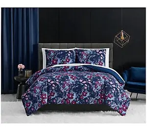 Badgley Mischka Home Midnight Garden Full/queen Duvet Set - One-color