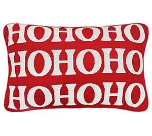 C&F HOME Ho Ho Ho 14' X 22' Reversible Knitted Throw Pillow