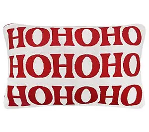 C&F HOME Ho Ho Ho 14' X 22' Reversible Knitted Throw Pillow