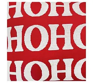 C&F HOME Ho Ho Ho 14' X 22' Reversible Knitted Throw Pillow