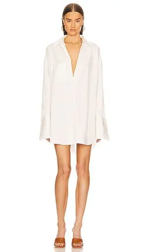 HELSA Cotton Poplin Oversized Shirt