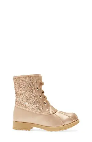 DREAM PAIRS Glitter Duck Boots - Rose/ Gold