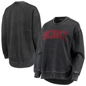 PRESSBOX Cincinnati Bearcats Vintage Wash Pullover Sweatshirt - Black
