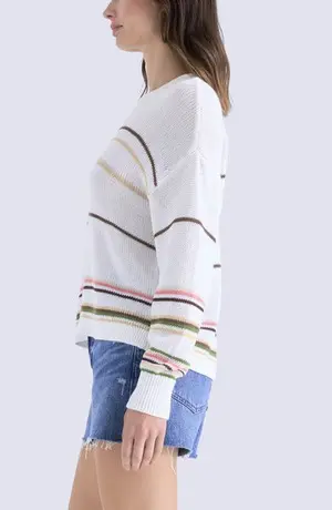 PISTOLA Eva Rib Knit Cotton Sweater