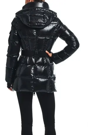 Sam. Soho Belted Down Puffer Coat - Jet