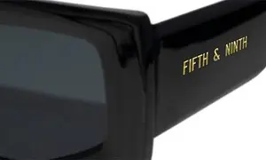 FIFTH & NINTH Ivy Geometric Sunglasses - Black/black