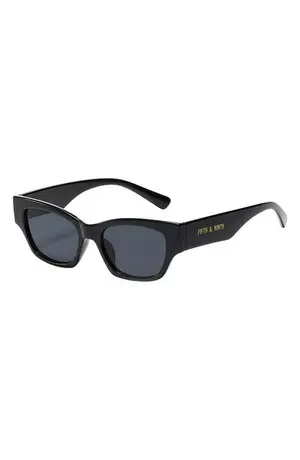 FIFTH & NINTH Andi Rectangular Sunglasses - Black/black