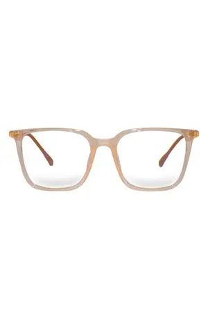 FIFTH & NINTH Square Blue Light Blocking Glasses - Peach Tan/clear