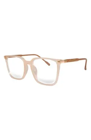FIFTH & NINTH Square Blue Light Blocking Glasses - Peach Tan/clear