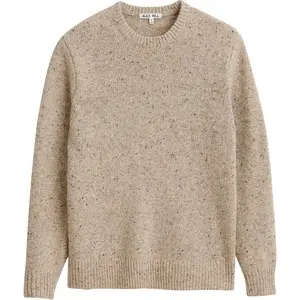 ALEX MILL Donegal Crewneck Merino Wool Blend Sweater Oatmeal Donegal
