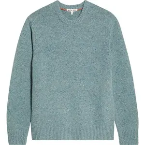 ALEX MILL Donegal Crewneck Merino Wool Blend Sweater - Sea Mist