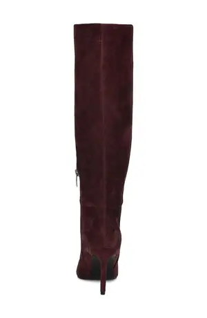 Nine West Richy Pointed Toe Knee High Boots - Dark Red 603