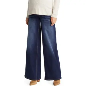 1822 Denim Over The Bump High-waist Wide-leg Maternity Jeans