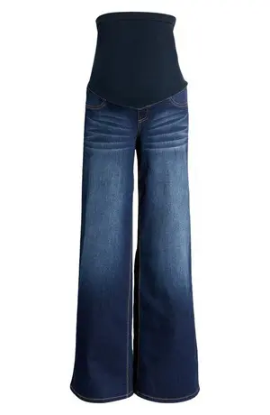 1822 Denim Over The Bump High-waist Wide-leg Maternity Jeans