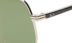 Ray-ban 59mm Polarized Aviator Sunglasses - Silver