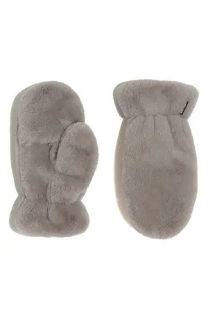 Apparis Coco Faux Fur Mittens - Granite
