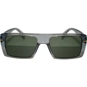FIFTH & NINTH Atlas Rectangular Sunglasses - Gray/olive