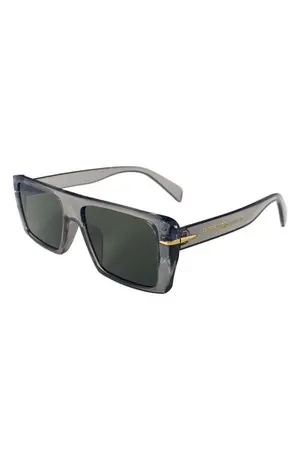 FIFTH & NINTH Atlas Rectangular Sunglasses - Gray/olive