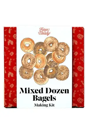 BROOKLYN BREW SHOP Mixed Dozen Bagels Making Kit - Red