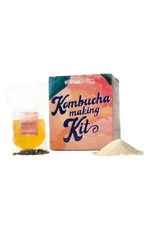 FARMSTEADY Brooklyn Brew Shop Green Tea Kombucha Making Kit - Pink