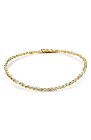 David Yurman Pavé Diamond And Gold Flexible Necklace - Yellow Gold/ Diamond