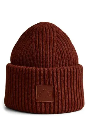 Varley Varley Cresta Merino Wool-Blend Beanie Chocolate