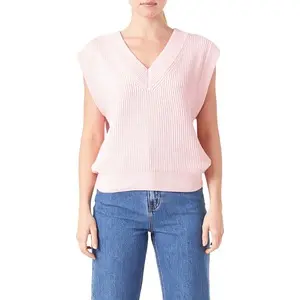 English Factory Drop Shoulder Vests For Women