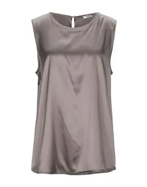 Peserico Silk & Elastane Sleeveless Top With Crystal Embellishments