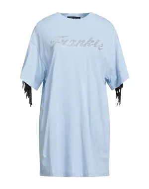 FRANKIE MORELLO Printed Cotton T-shirt - Sky Blue