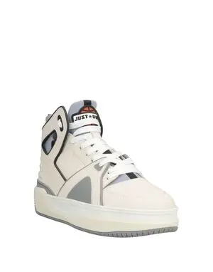 JUST DON T High-top Sneakers With Multicolor Pattern - Ivory