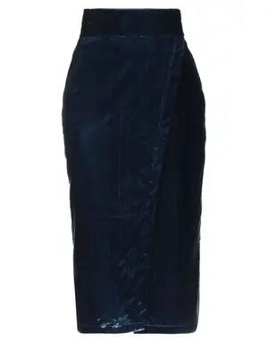 L' AUTRE CHOSE Midi Velvet Skirt - Midnight Blue