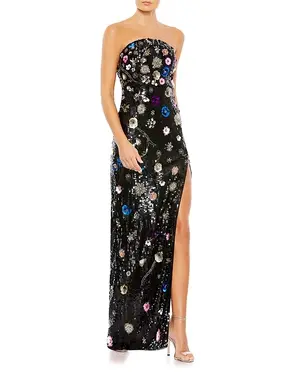 Floral Embellished Sequin Gowns
