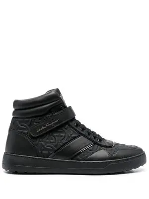 FERRAGAMO Embossed High-top Sneakers