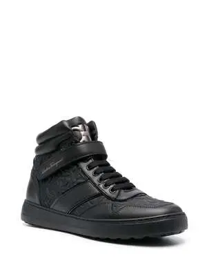 FERRAGAMO Embossed High-top Sneakers
